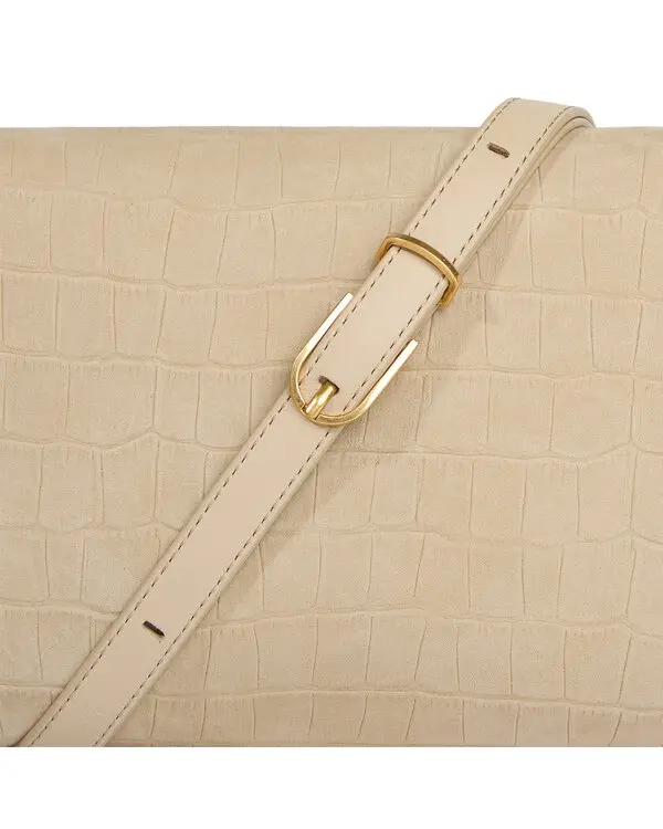 Vince Embossed Leather Wallet Crossbody