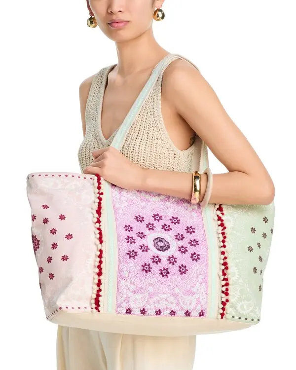 Aqua Bendita Embellished Large Tote