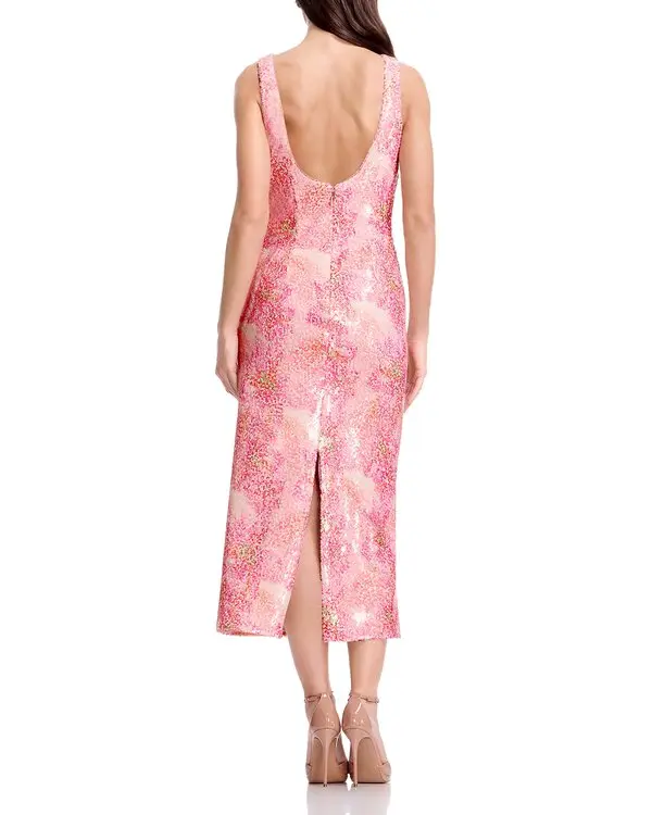 Dress The Population Sequin Printed Midi Dress