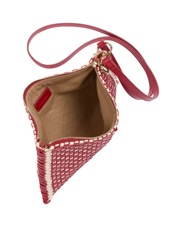 Madewell Signature Woven Leather Pouch Crossbody Bag - Bright Ember