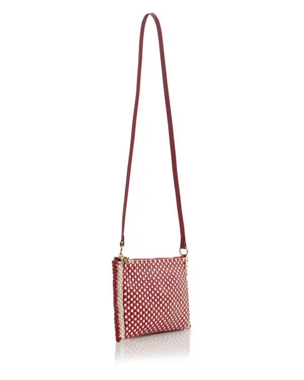 Madewell Signature Woven Leather Pouch Crossbody Bag - Bright Ember