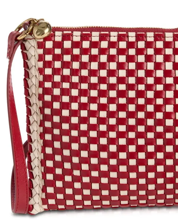 Madewell Signature Woven Leather Pouch Crossbody Bag - Bright Ember