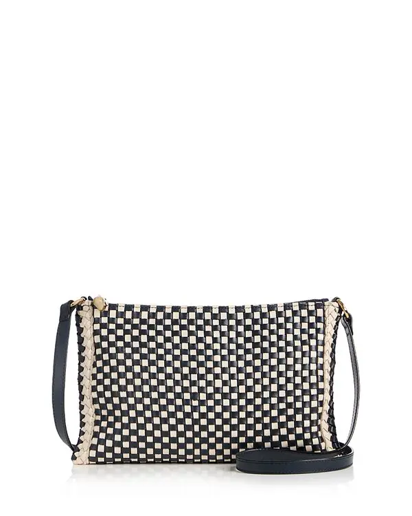 Madewell Signature Woven Leather Pouch Crossbody Bag - Juniper Berry