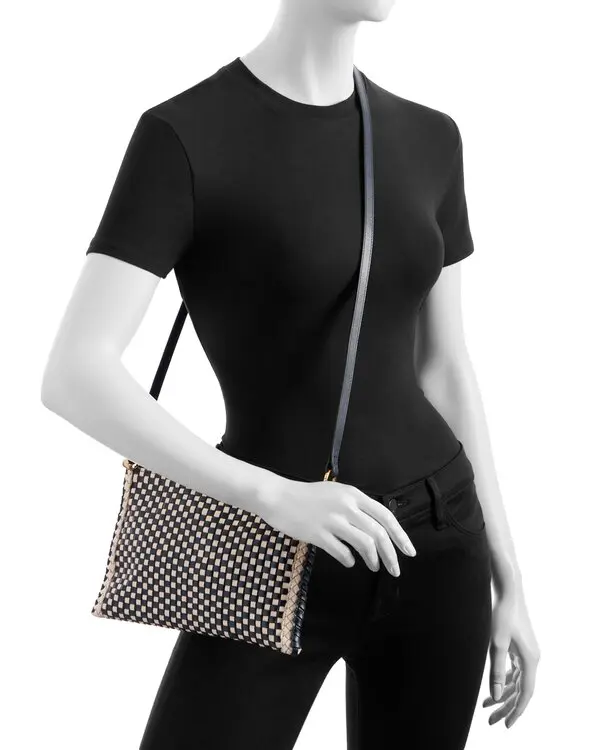 Madewell Signature Woven Leather Pouch Crossbody Bag - Juniper Berry
