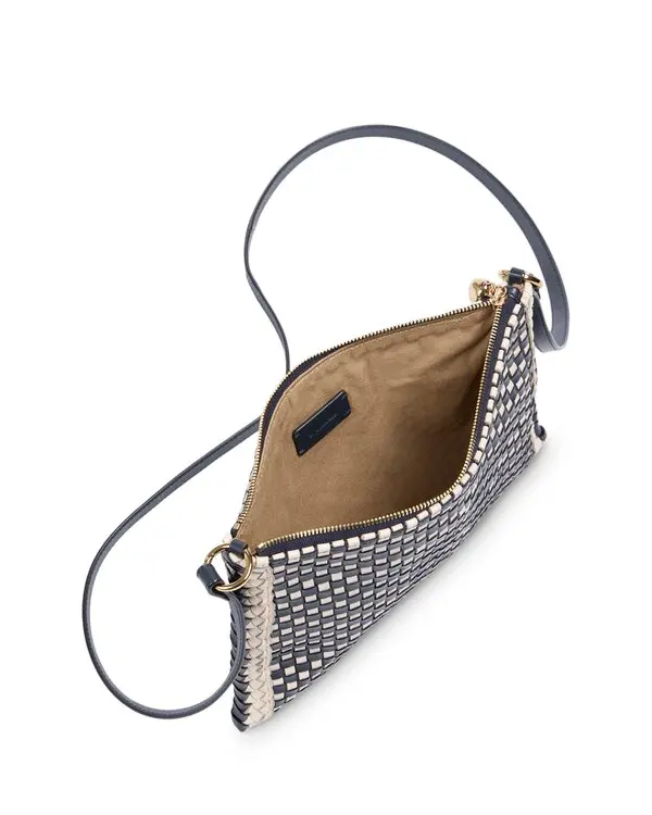 Madewell Signature Woven Leather Pouch Crossbody Bag - Juniper Berry