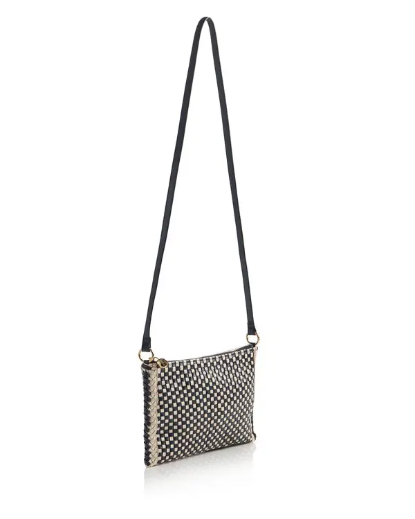 Madewell Signature Woven Leather Pouch Crossbody Bag - Juniper Berry