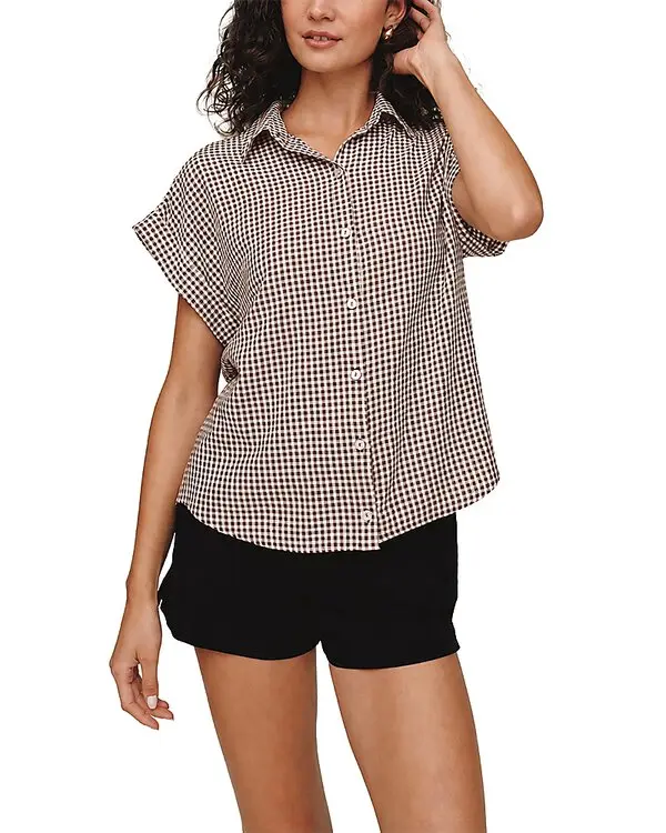 Bella Dahl Short Sleeve Gingham Shirt