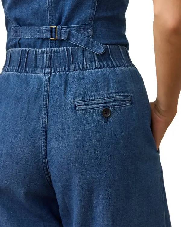 Marine Layer Allison Pleated Wide Leg Denim Pants