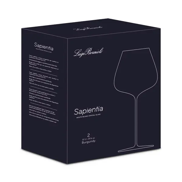 LUIGI BORMIOLI Sapienta Burgundy Glasses, Set Of 2