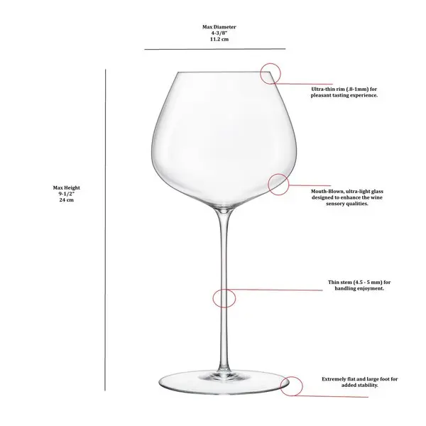 LUIGI BORMIOLI Sapienta Cabernet Glasses, Set Of 2
