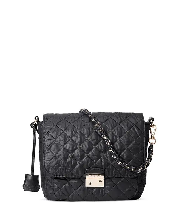 Mz Wallace Crosby Medium Lock Crossbody - Black