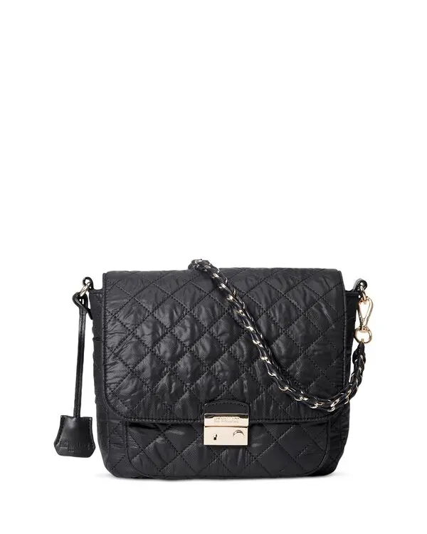 Mz Wallace Crosby Medium Lock Crossbody - Black