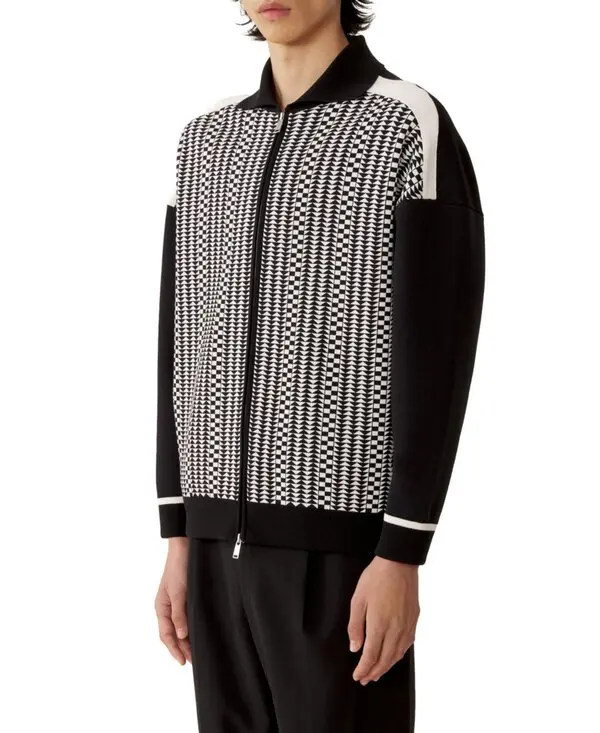 LANVIN Zip Jacket In Silk And Cotton Jacquard