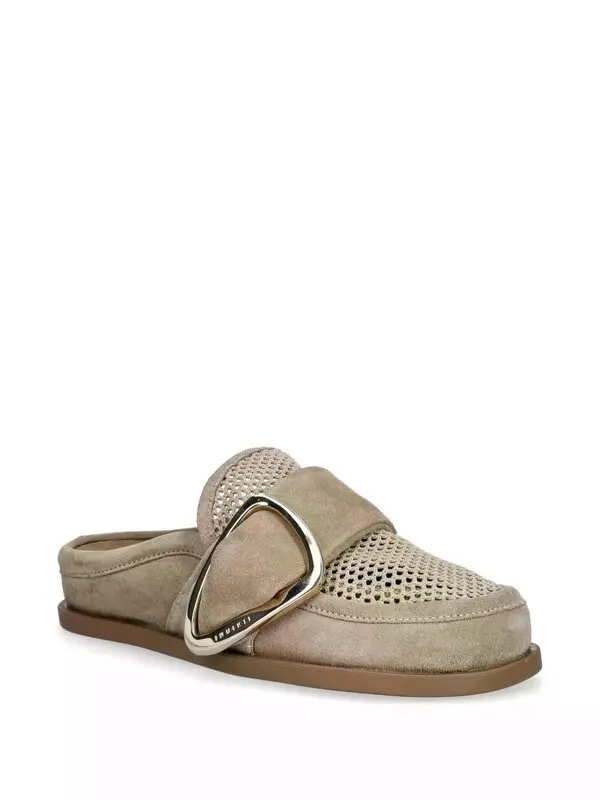 Inuikii Patchwork Buckle-detail Mules