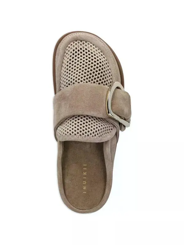 Inuikii Patchwork Buckle-detail Mules
