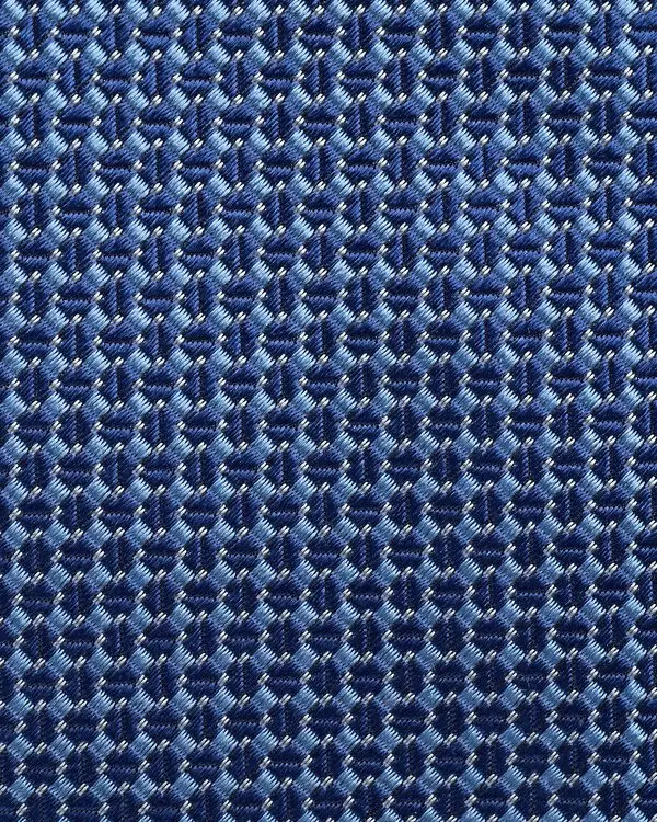 David Donahue Silk Classic Geometric Pattern Tie - Navy