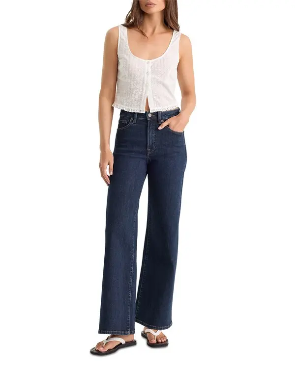 Good American Palazzo Wide Leg Ankle Jeans