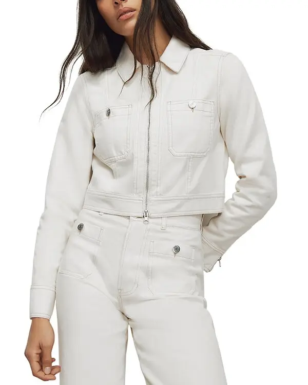 Veronica Beard Patty Denim Jacket - Ecru