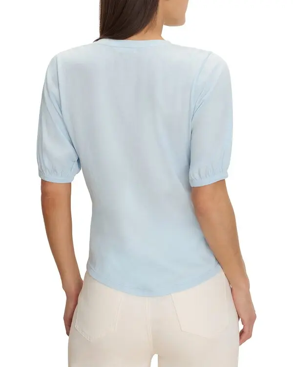 NIC+ZOE Elbow Sleeve V Neck Tee - Crystal