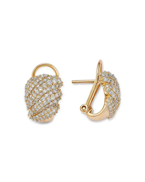 Bloomingdale'S Pave Diamond Statement Earrings In 14k Yellow 1.0 Tcw