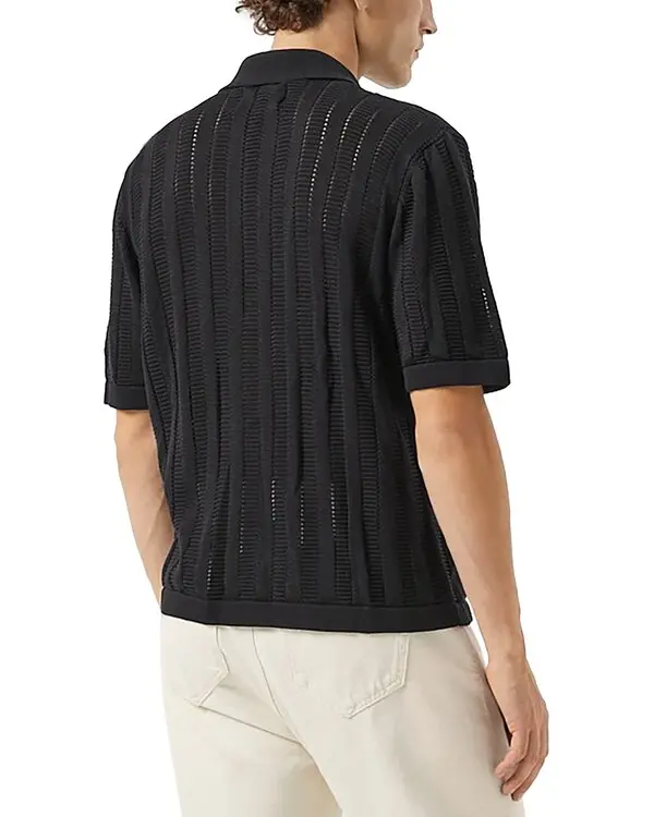 CORRIDOR Pointelle Knit Stripe Shirt
