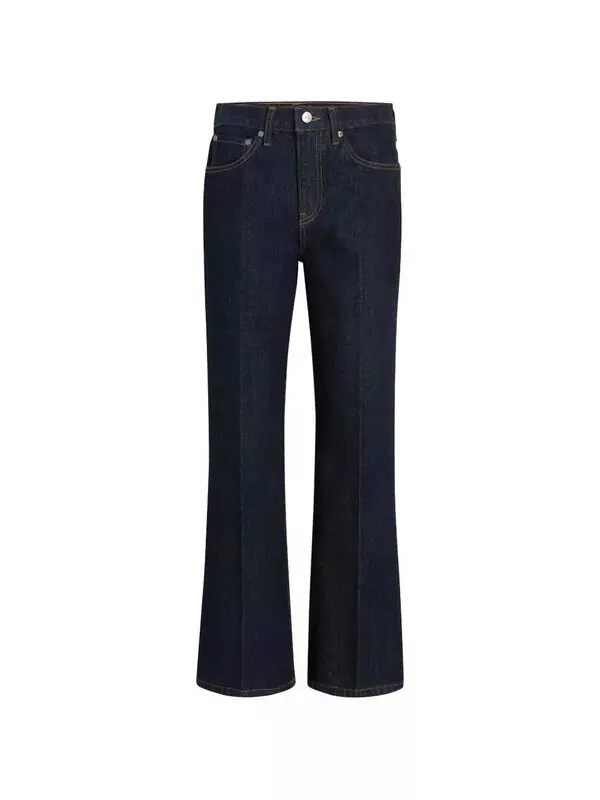 Khaite Clara Cropped Flare Jeans - Blue
