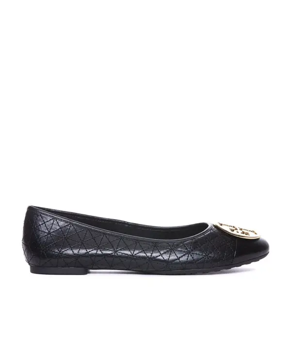 Tory Burch Claire Quilted Ballet Flats - Black