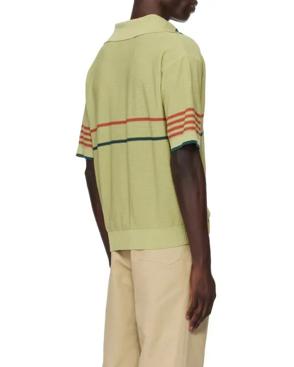 BODE Palmer Knitted Polo Shirt - Green