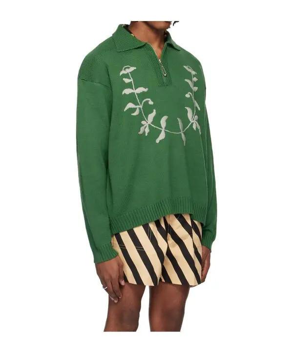 BODE Floret Wool Polo Jumper