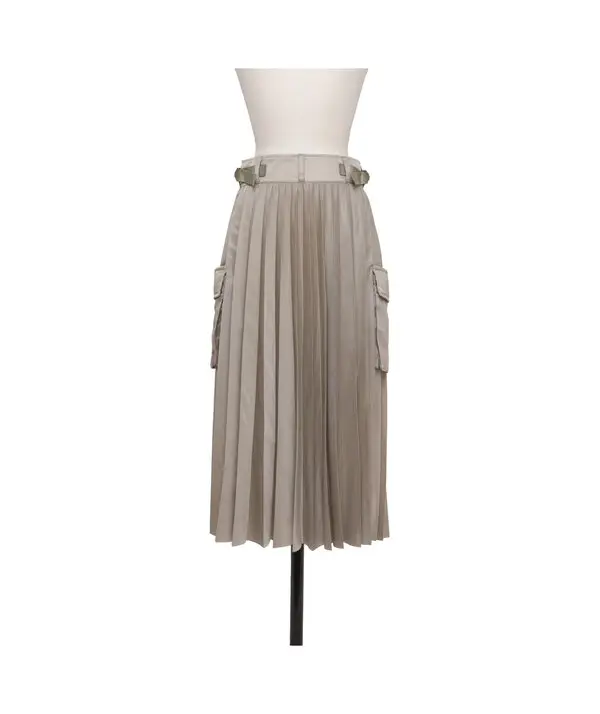 Sacai Pleated Wrap Midi Skirt
