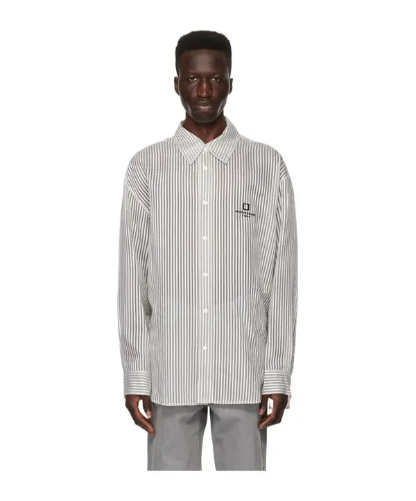 WOOYOUNGMI Striped Long-sleeved Shirt