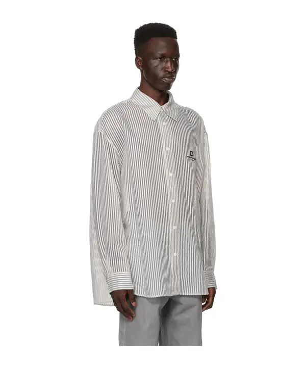 WOOYOUNGMI Striped Long-sleeved Shirt