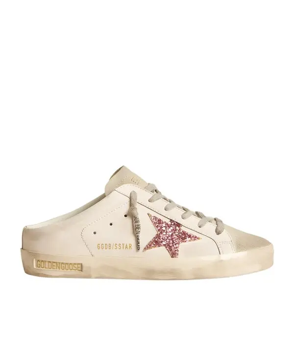 GOLDEN GOOSE Super-star Glittered Sabots Sneakers - Nude
