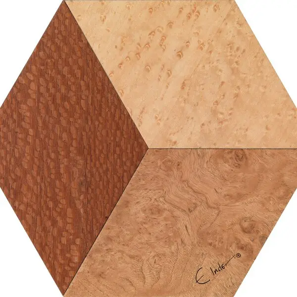 E. INDER DESIGNS Neutrals Four Coasters In High Gloss Melamine Surface. Heat Proof - Brown