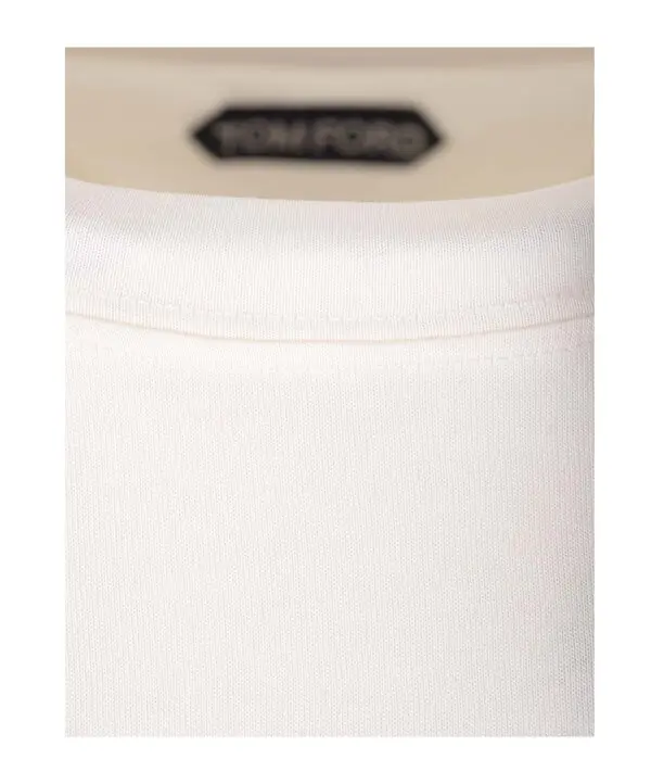 TOM FORD Long-sleeved Crewneck T-shirt - White