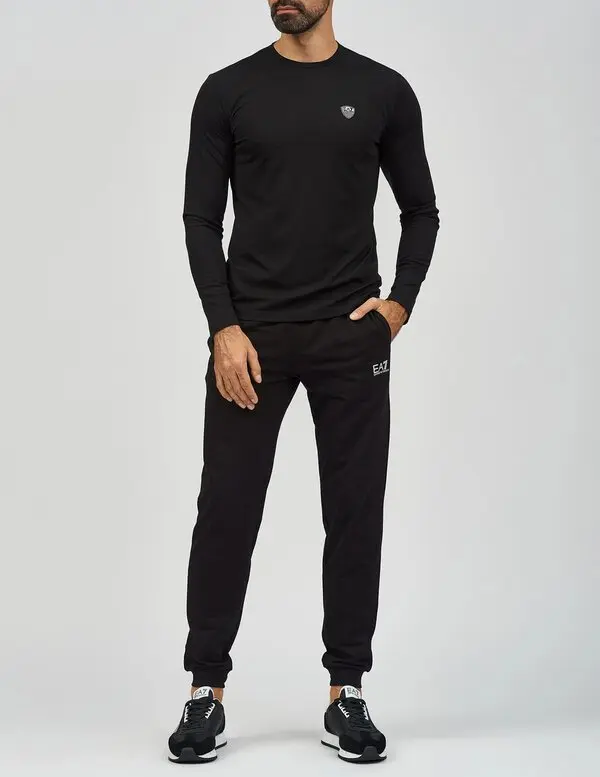 EA7 Long-sleeved T-shirt With Embossed Logo