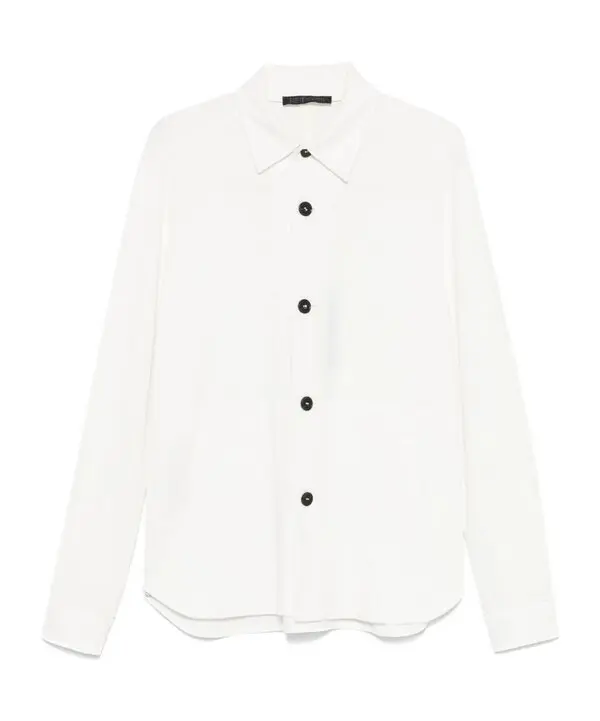 Harris Wharf London Button-up Shirt Jacket - White