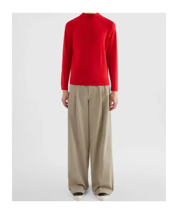JIL SANDER Cotton Drill Wide-leg Trousers