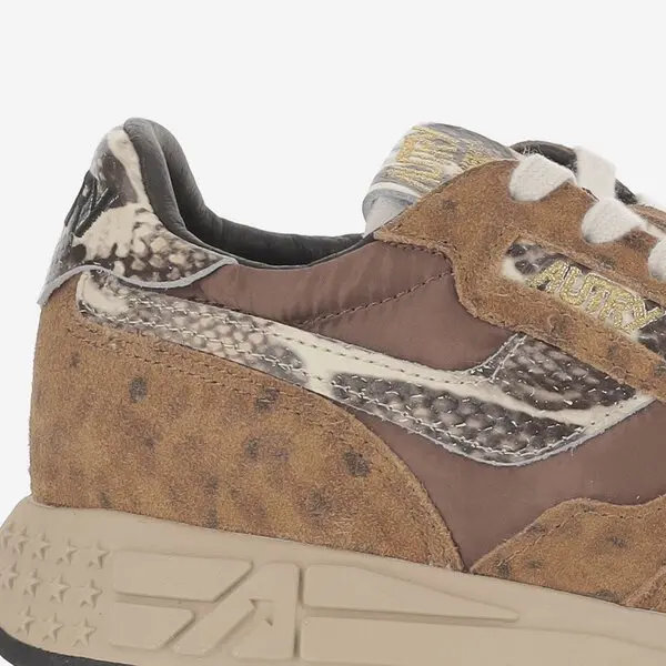 AUTRY Reelwind Low Sneakers With Python-print And Leopard Print