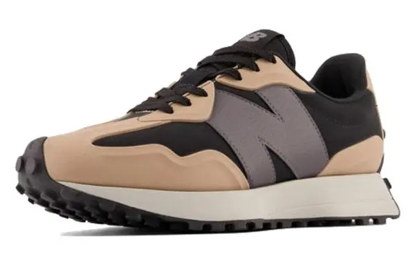 NEW BALANCE 327 Casual Lace-up Sneakers - Tan/black