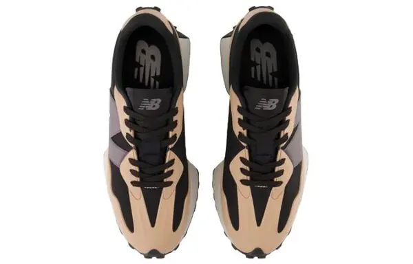 NEW BALANCE 327 Casual Lace-up Sneakers - Tan/black