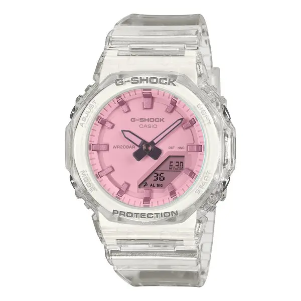 Casio G-shock Gma-p2100 Series Analog-digital Watch - White/pink