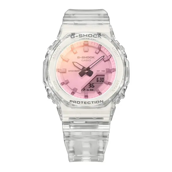 Casio G-shock Gma-p2100 Series Analog-digital Watch - White/pink
