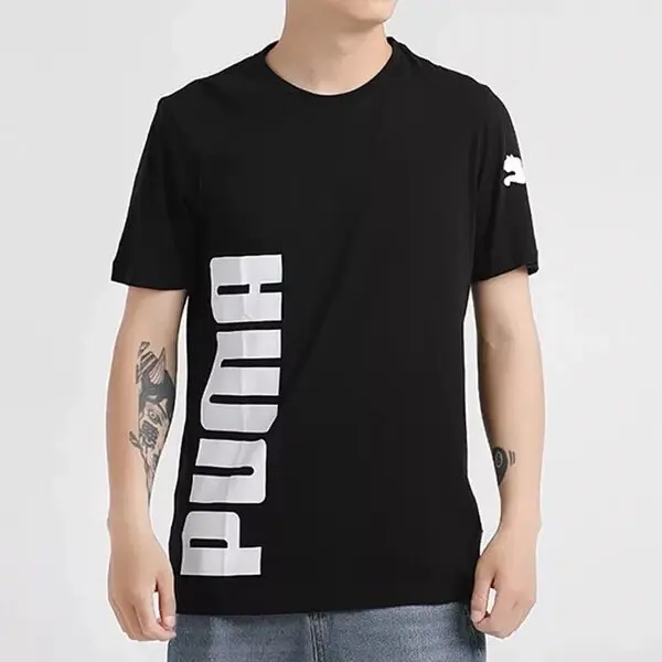 PUMA Casual Sports Round Neck Short Sleeve