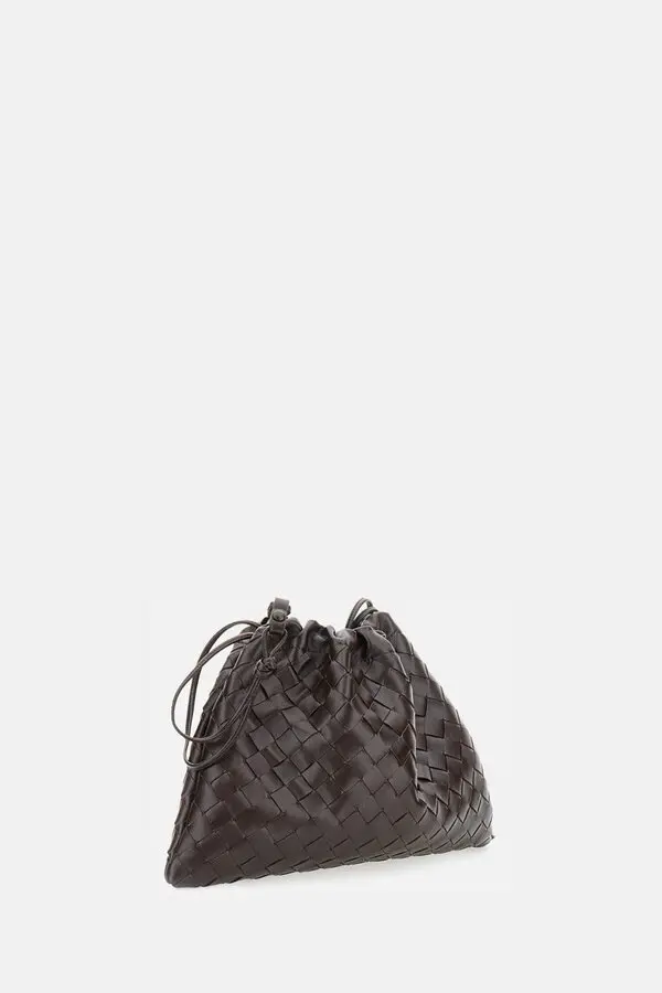 Bottega Veneta Medium Dustbag Clutch In Intrecciato Leather