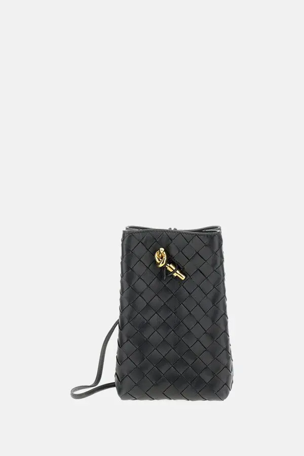 Bottega Veneta Woven Leather Phone Pouch - Multicolor