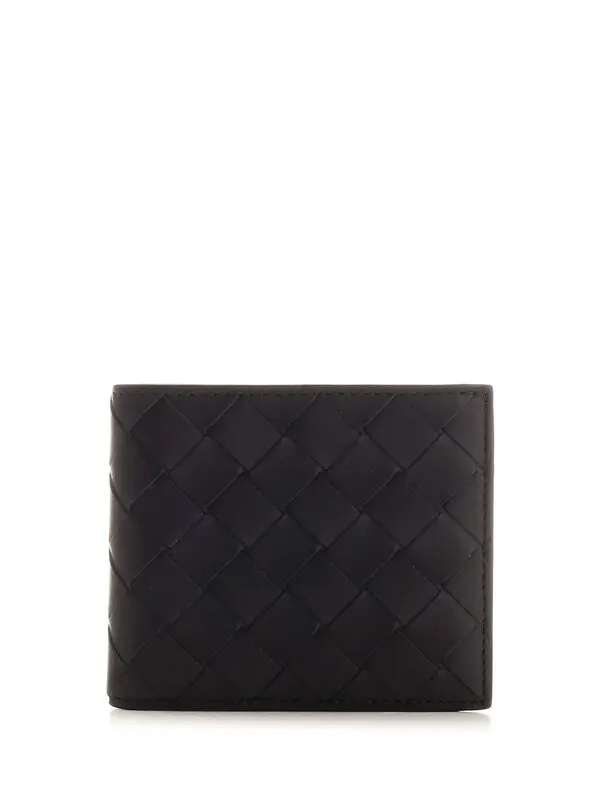 Bottega Veneta Intrecciato Bi-fold Wallet - Black