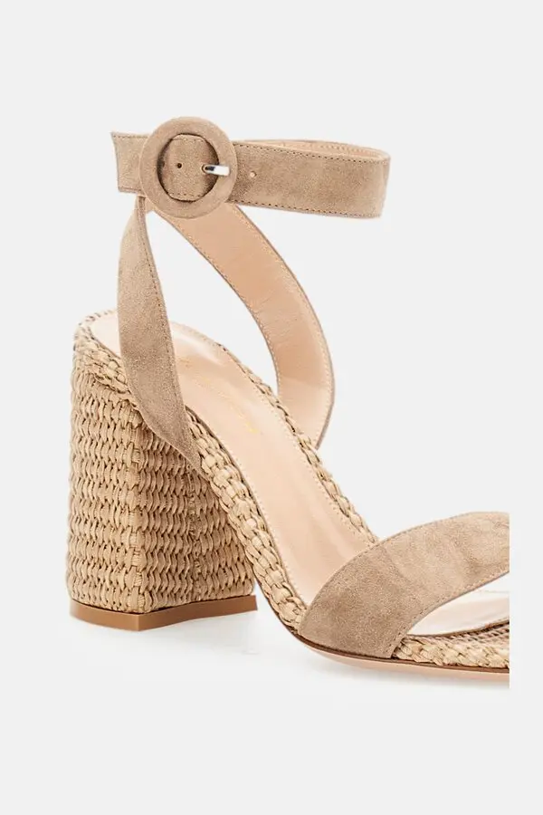 GIANVITO ROSSI Luana Suede Sandals - Multicolor
