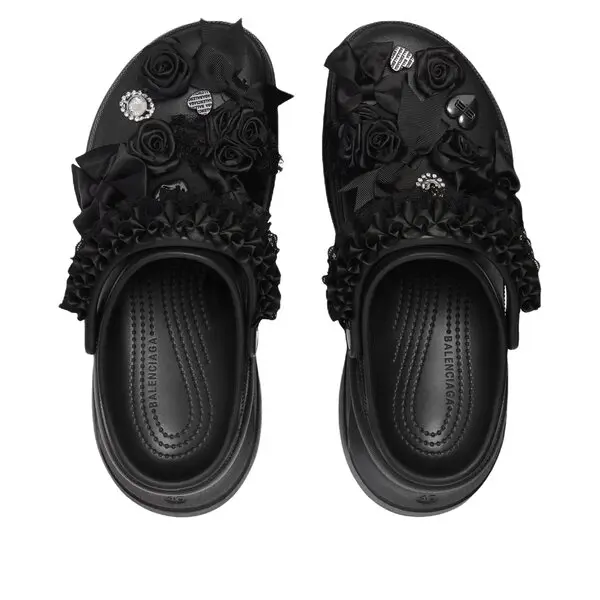Balenciaga X Crocs Embellished Mule Clogs