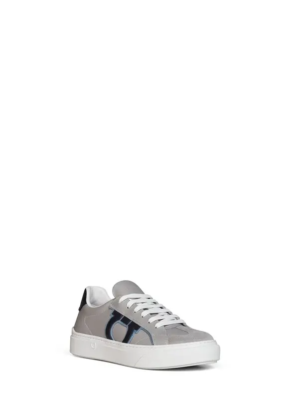 FERRAGAMO Gancini Calf Leather Sneakers